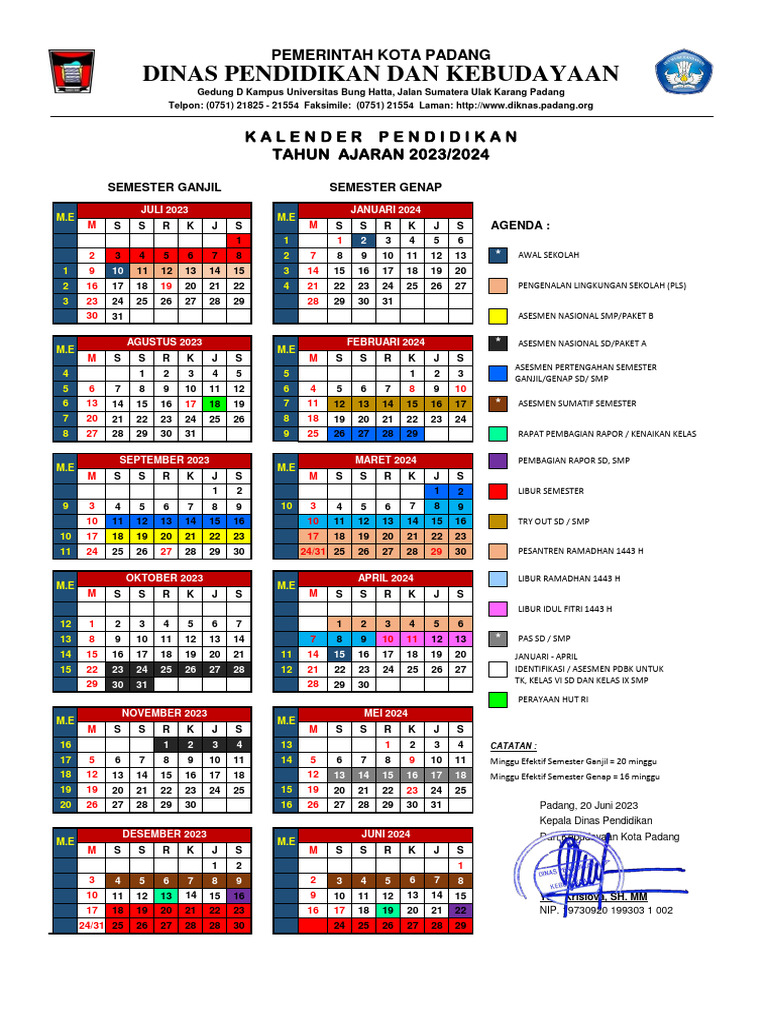 Kalender Pendidikan 2023 - 2024 | PDF
