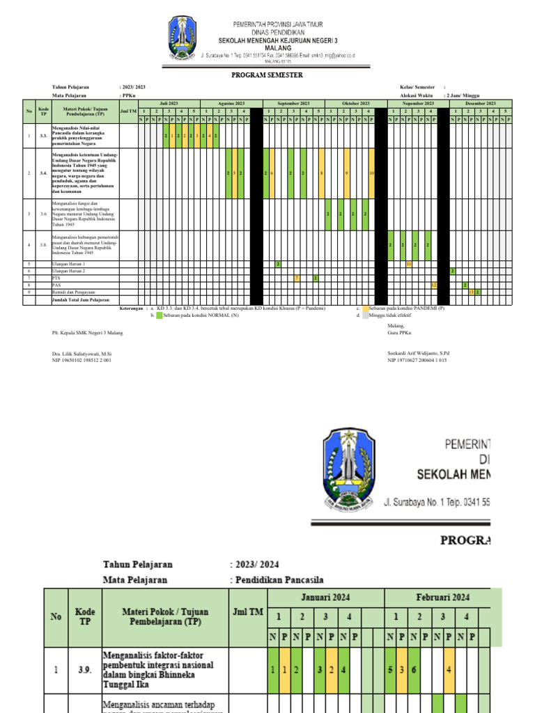 Prosem Kelas X | PDF