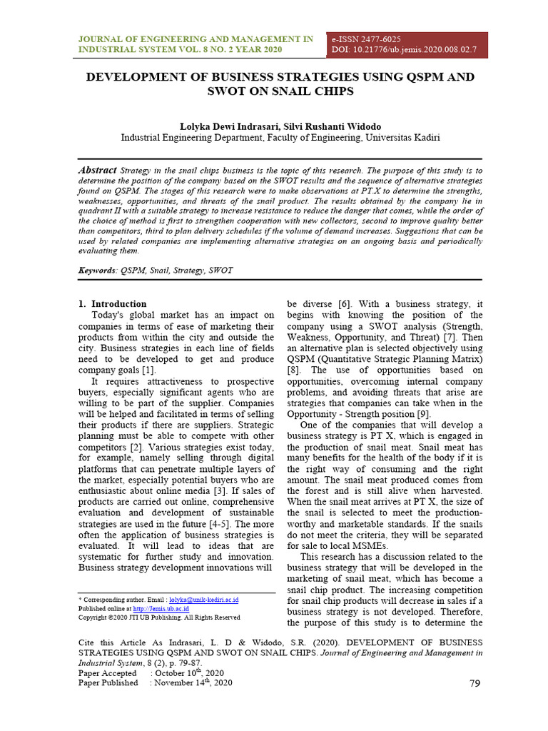 !SWOT Quantitative | PDF | Swot Analysis | Strategic Management