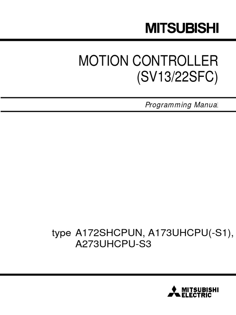 Motion Controller (SV13/22SFC) : Type A172SHCPUN, A173UHCPU (-S1), A273UHCPU-S3 | Download Free ...