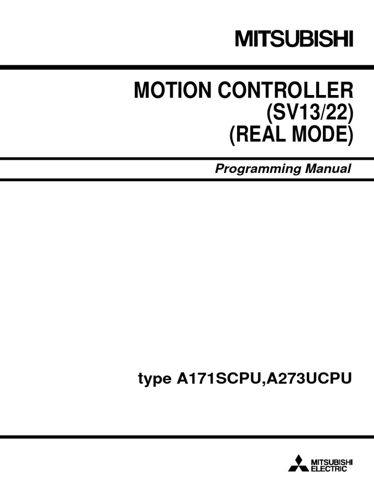 Motion Controller (SV13/22) (Real Mode) : Type A171SCPU, A273UCPU | PDF