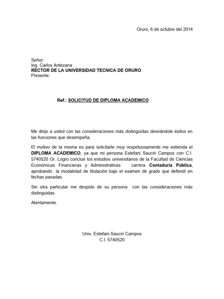 Carta Rector | PDF | Derecho