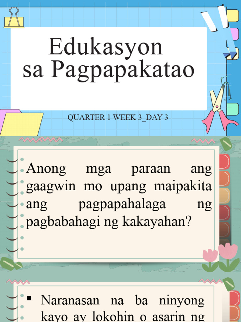 Esp - PPT - QTR 1 - Week 3 - Day 3 | PDF