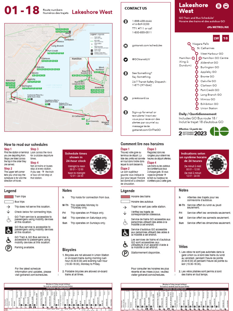 Lakeshore West GO Train Schedule PDF | PDF | Transport | Land Transport