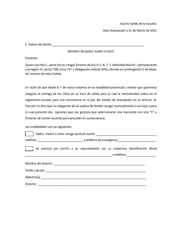 Formato de Salida | PDF