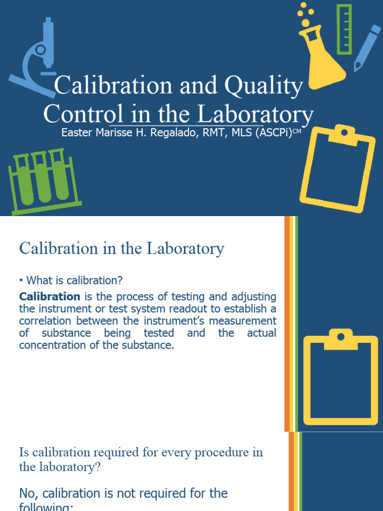 Laboratory Calibration & QC Guide | PDF | Calibration | Accuracy And Precision
