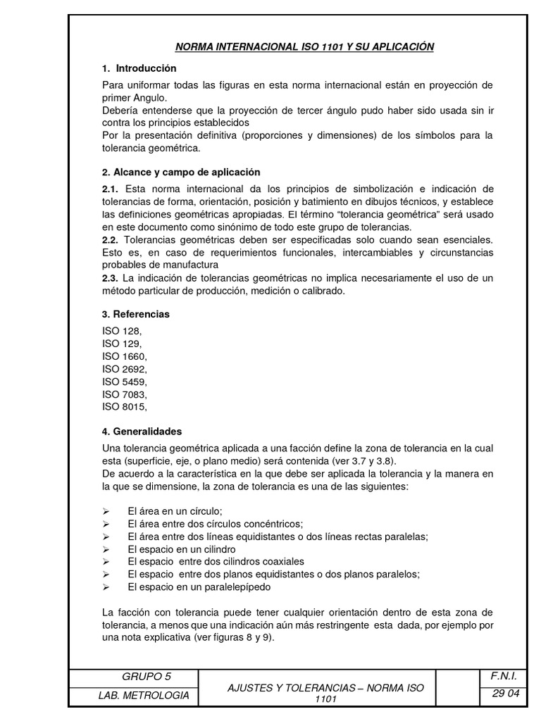 Norma Iso 1101 | PDF | Geometría | Matemáticas