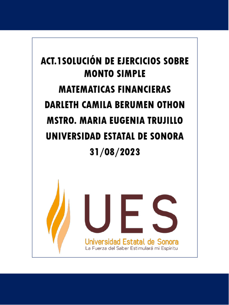 A3-Solución de Ejercicios Sobre Monto Simple | PDF | Negocios ...