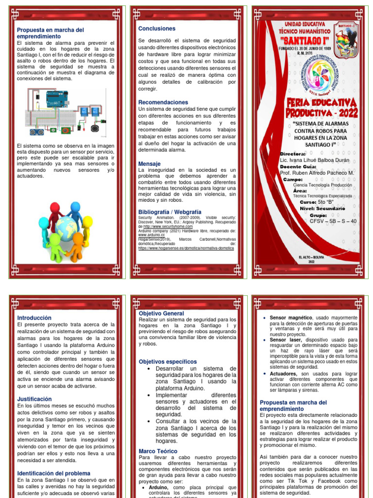 Tríptico - Feria Educativa 2022 | PDF | Arduino