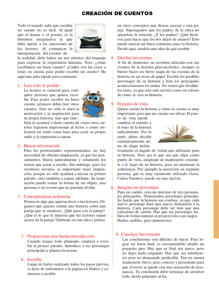 Creacion de Cuento | PDF | Cuentos