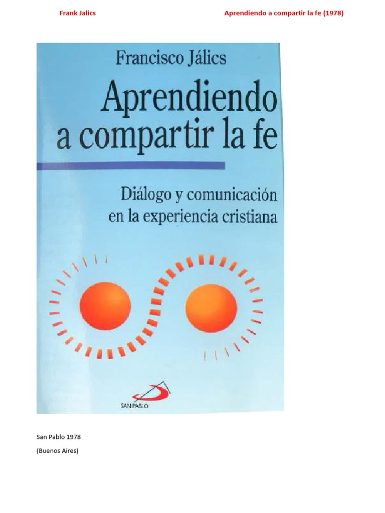 4 Aprendiendo A Compartir La Fe.-1978 - Francs Jalics - MaP | PDF ...