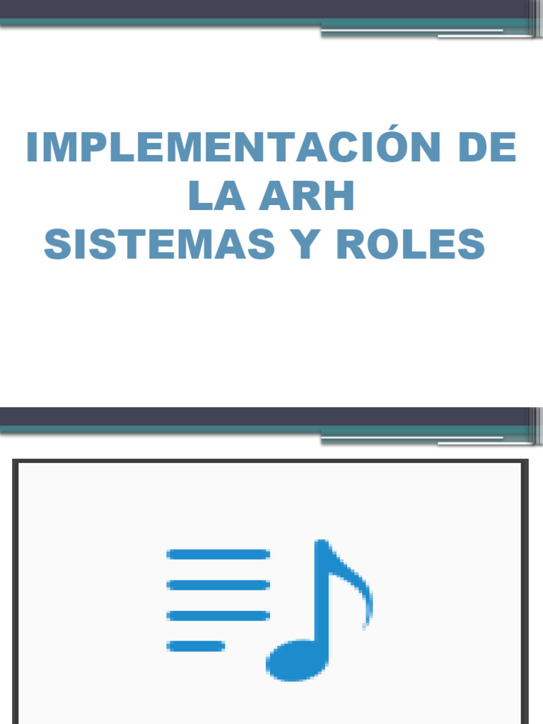 Implementación de La ARH - Sistemas y Roles | PDF