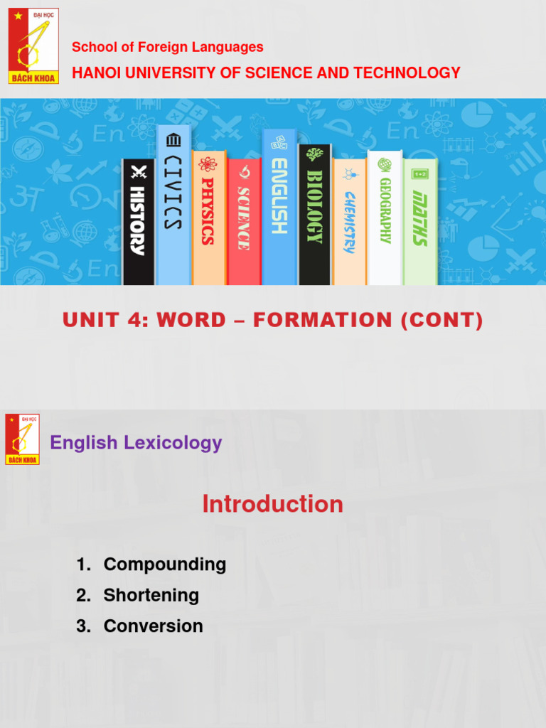 U5 Word Formation 2 | PDF | Part Of Speech | Word