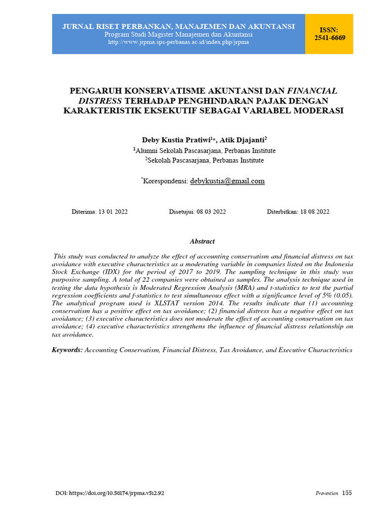 Pengaruh Konservatisme Akuntansi Dan Financial Karakteristik Eksekutif ...