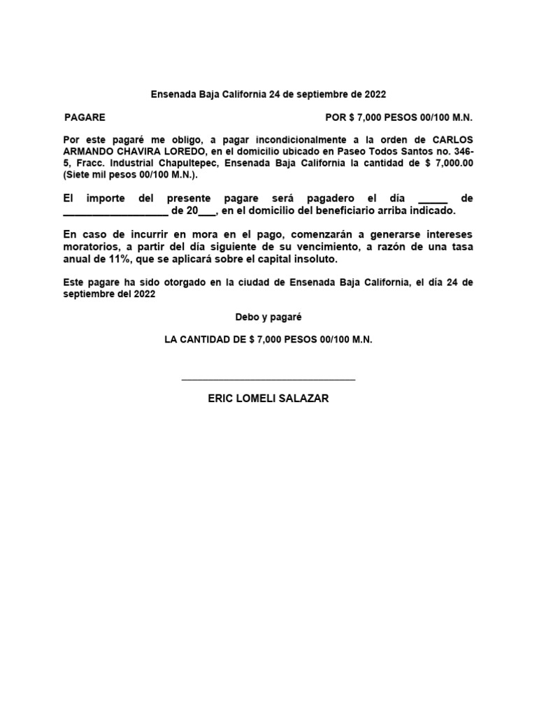 Pagare Eric Lomeli Salazar | PDF