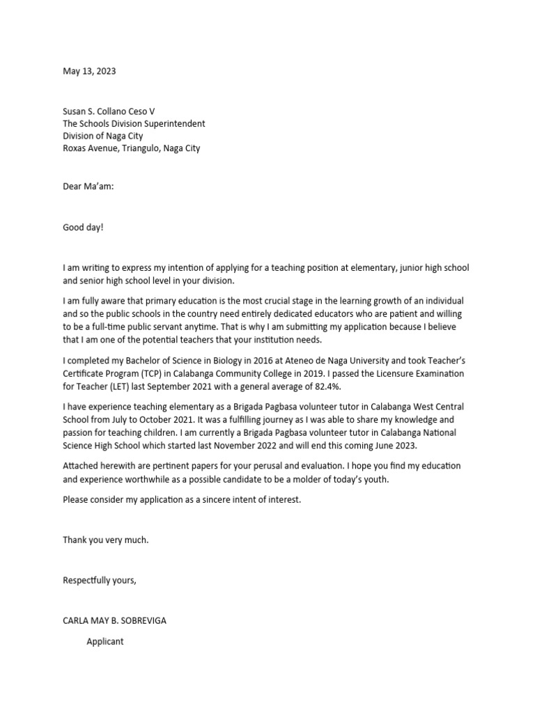 2 Copies Application Letter | PDF