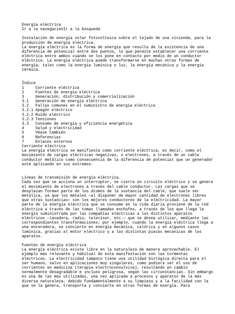 Energía Eléctrica | PDF | Ingenieria Eléctrica | Cantidades fisicas