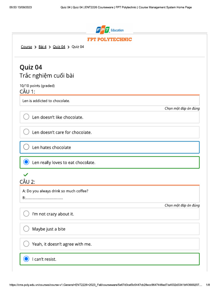 Quiz Ent2.2 FPOLY | PDF