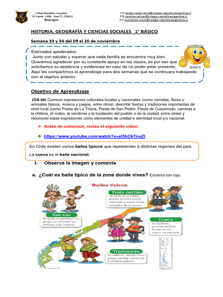 Guia Historia 1 S33 | PDF | Estudios de idiomas extranjeros