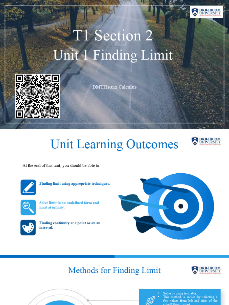 Topic 1 Section 2 Finding Limit And Continuity Unit 1 Finding Limit Pdf