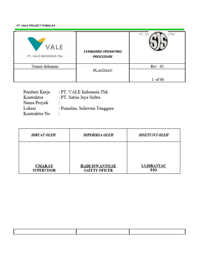 Sop Plagman | PDF
