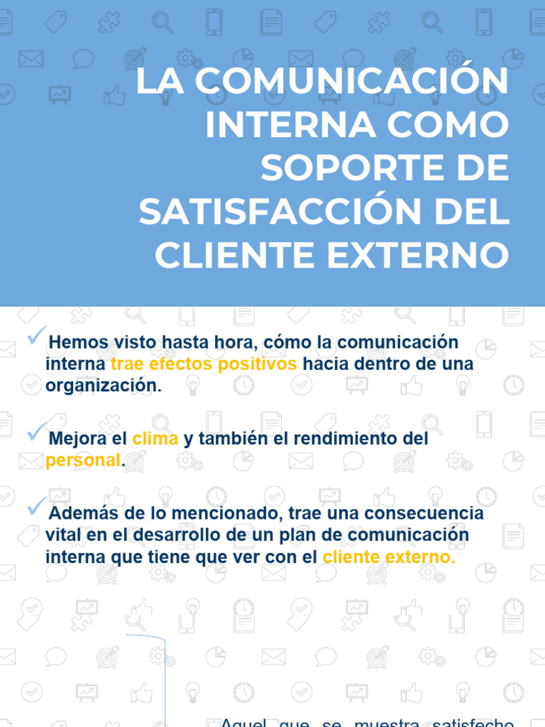 1.3 La Comunicacion Interna Como Sorporte de Satisfacción Del Cliente ...