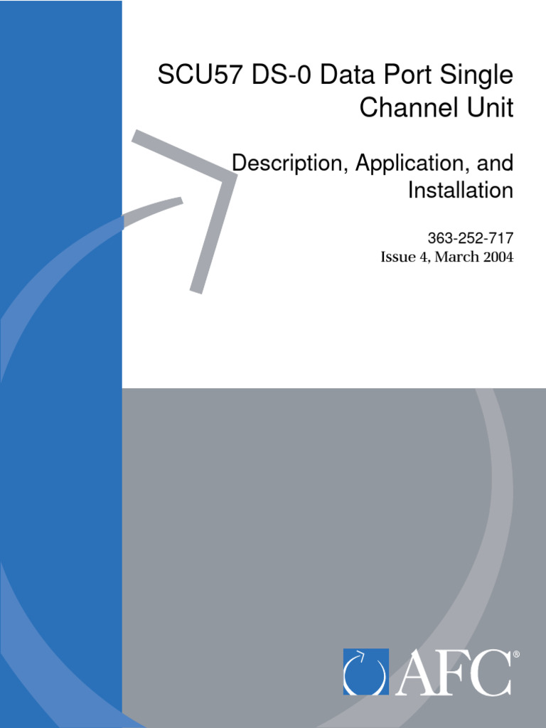 SCU57 DS-0 Data Port Single Channel Unit: Description, Application, and ...