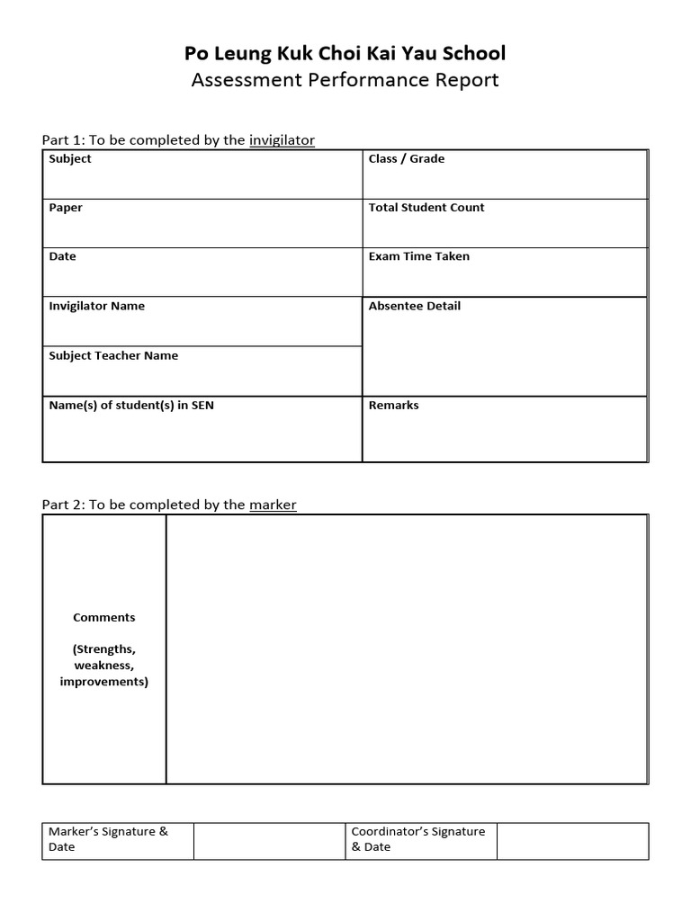 Exam Performance Report | PDF