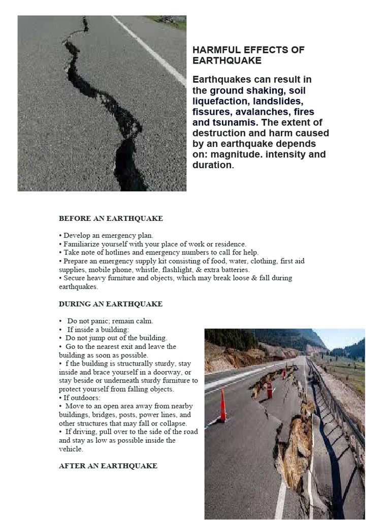 HARMFUL-EFFECTS-OF-EARTHQUAKE.docx-IDAY (1) | PDF | Volcanic Ash ...
