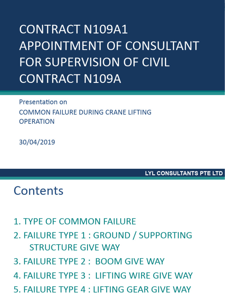 Lifting Failure Presentation-190430 | PDF | Crane (Machine ...