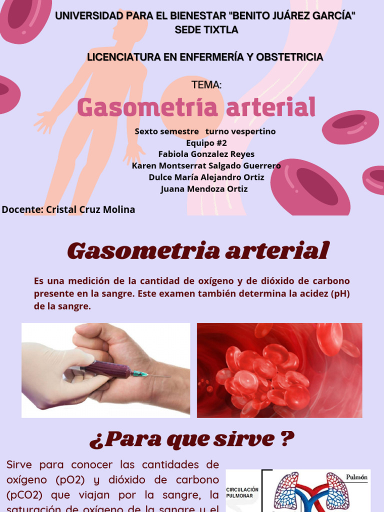 Gasometría Arterial: Función y Procedimiento | PDF | Fisiología ...