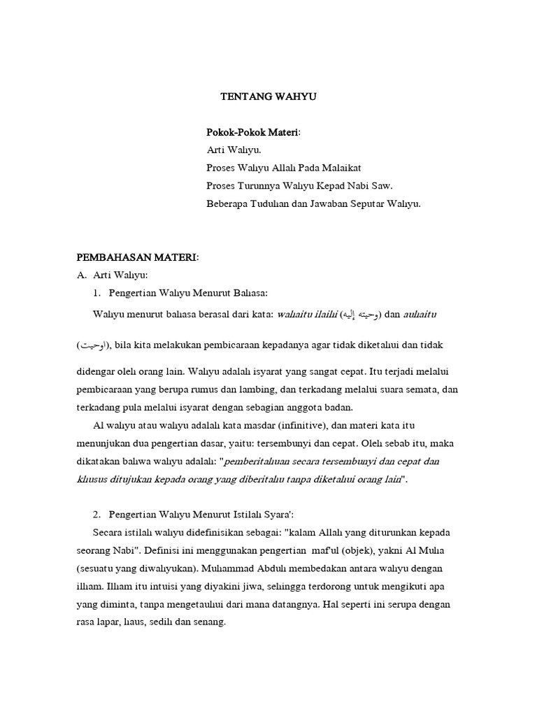 Tentang Wahyu | PDF