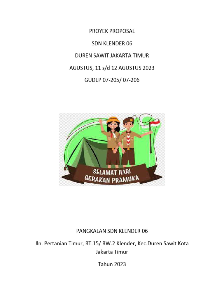 Proyek Proposal Pramuka | PDF