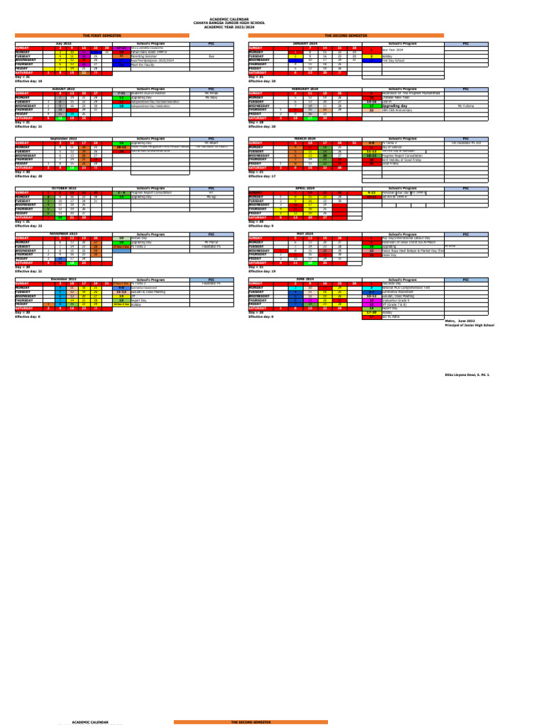 Jhs Academic Calendar 2023-2024 | PDF | Academic Term | Public Services