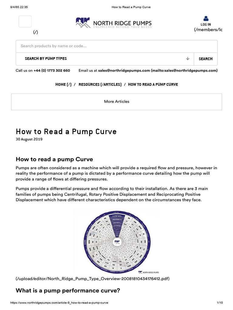 How To Read A Pump Curve | PDF | Pump | Hydraulics