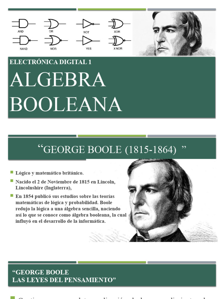2 Algebra Booleana | PDF | Puerta lógica | Álgebra de Boole