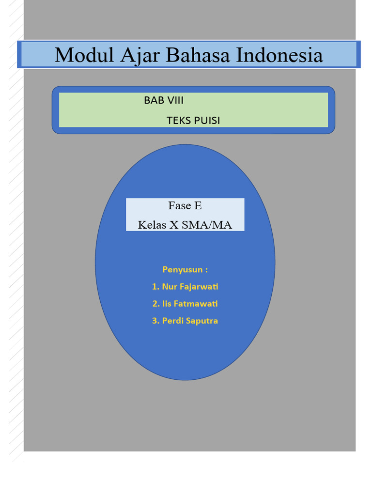 Modul Ajar Teks Puisi | PDF | Seni & Disiplin Bahasa