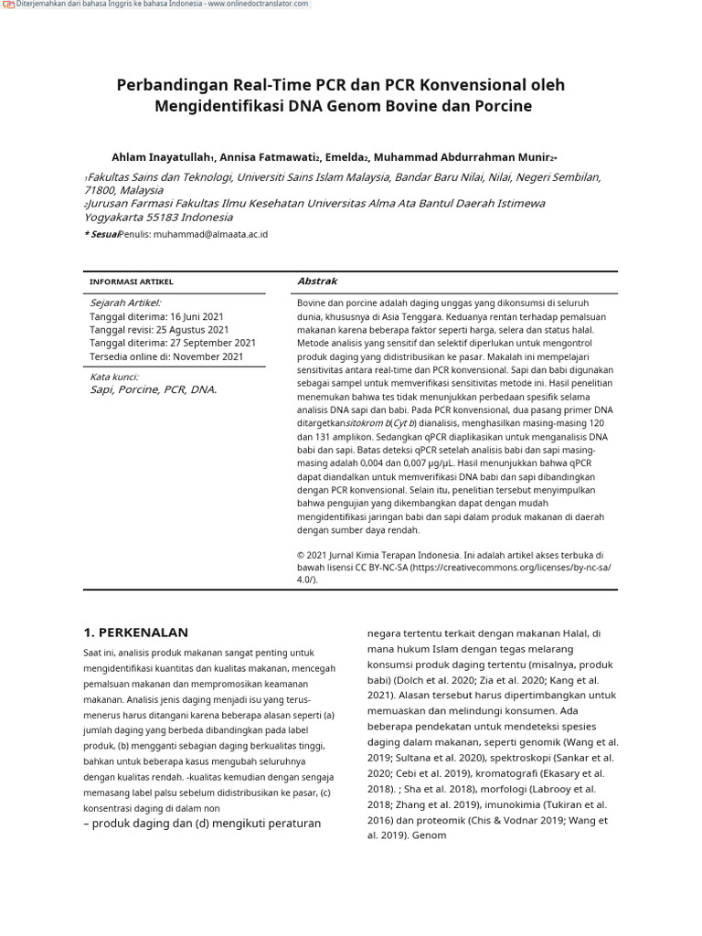 PCR Konvensional - En.id | PDF