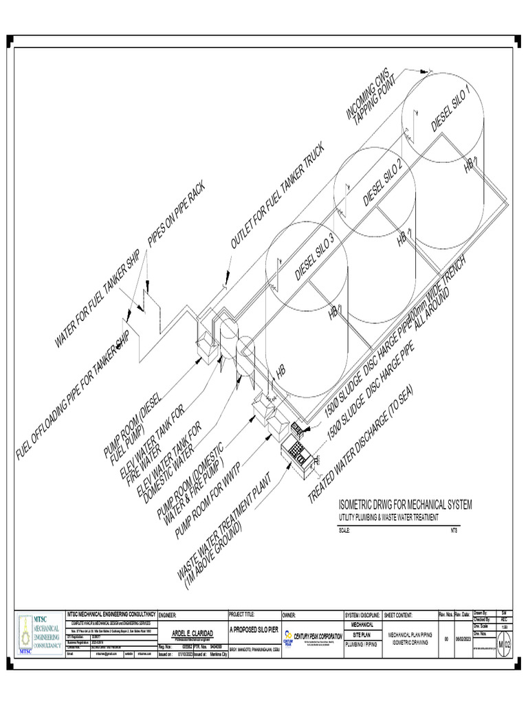 Mechanical Plan for Wastewater Treatment | PDF | Building Technology ...