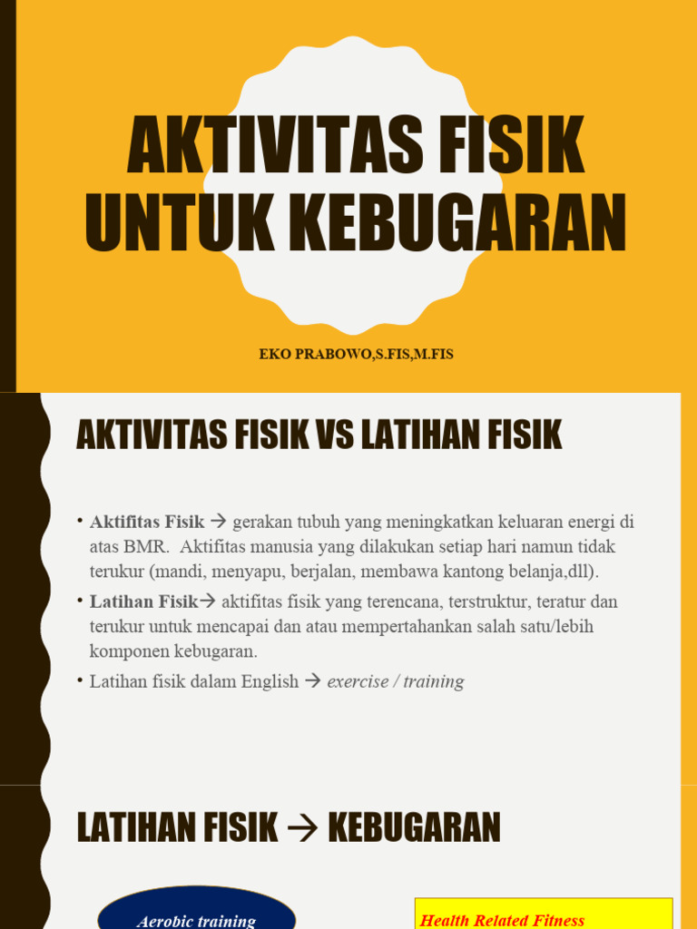 Aktivitas Fisik Untuk Kebugaran | PDF