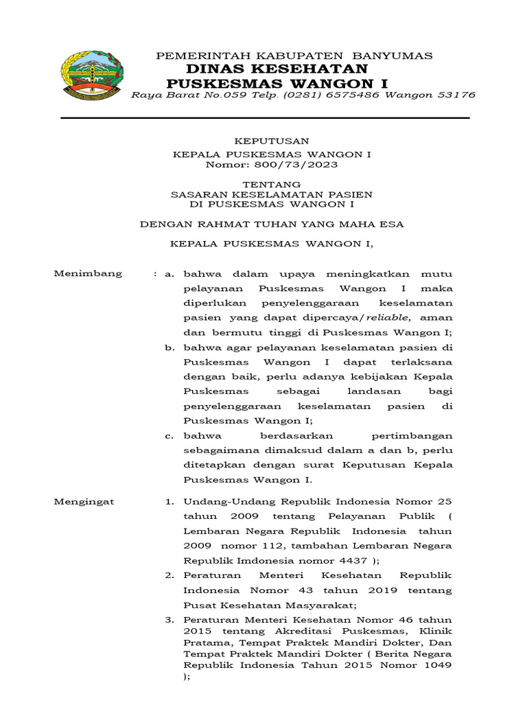 SK SKP Edit New Lagi | PDF | Kesehatan Holistik