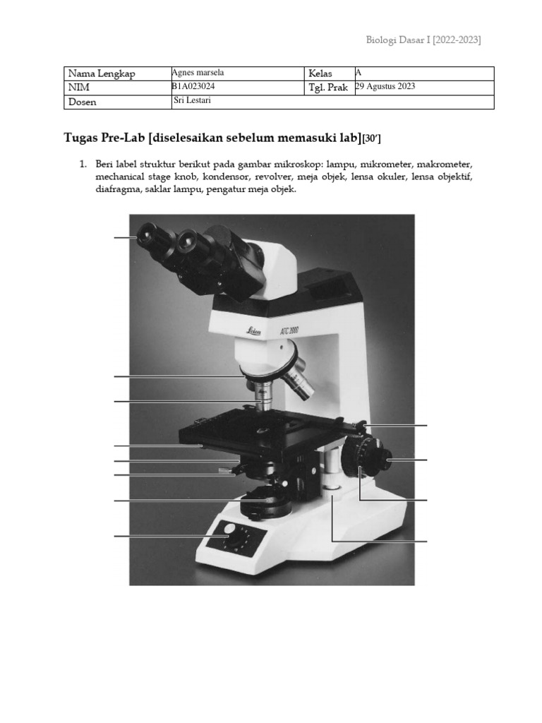 Agnes Marsela - Lab-1a. Tugas Pre-Lab | PDF