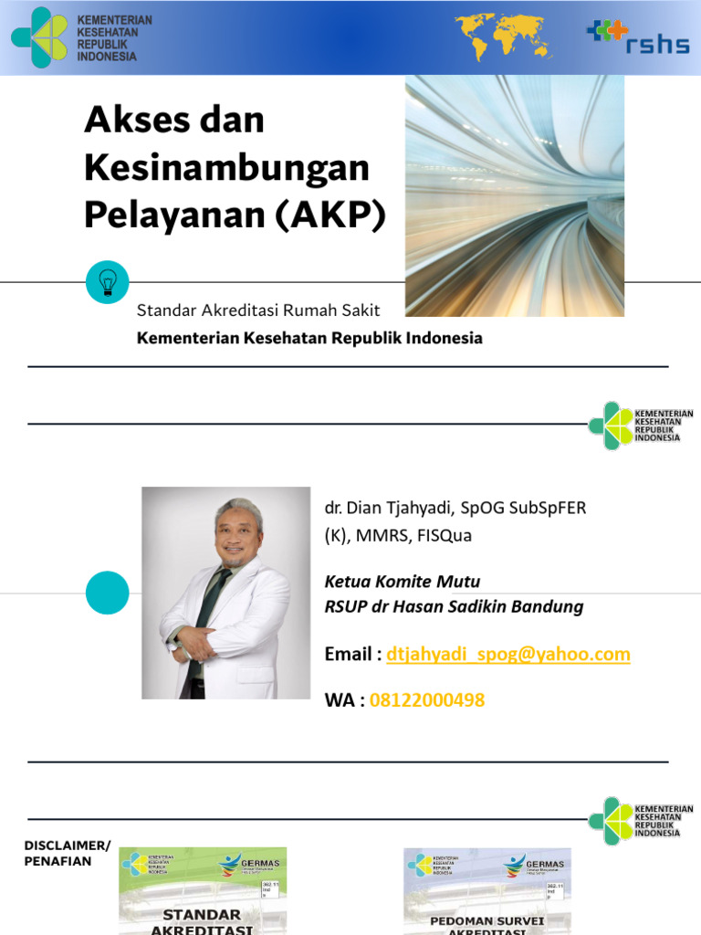 Akses Dan Kesinambungan Pelayanan (AKP) : Standar Akreditasi Rumah Sakit | PDF