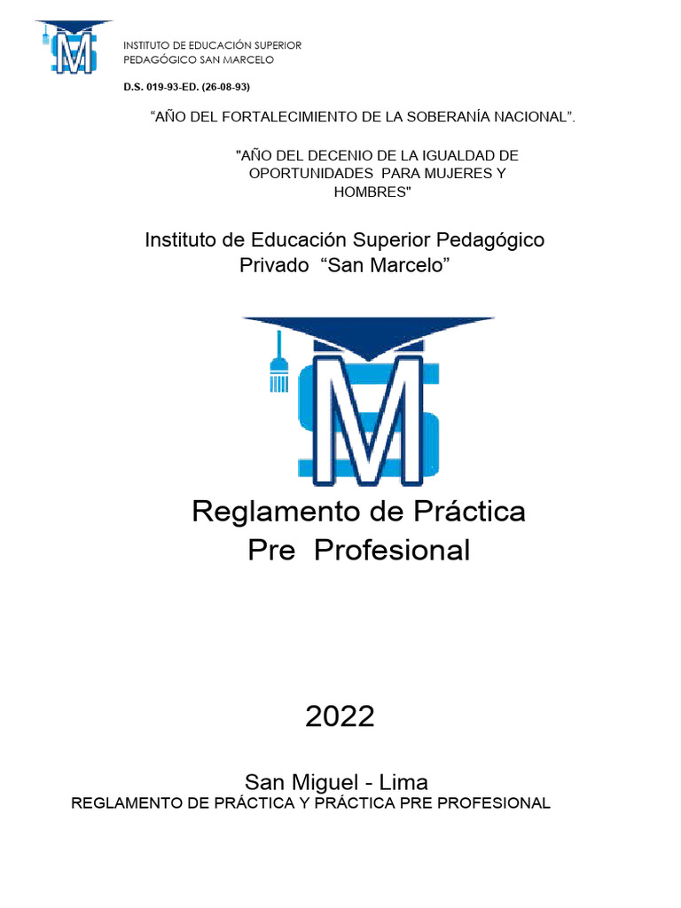 Indicador 18 Reglamento de Práctica Pre Profesional | PDF | Educación más alta | Maestros