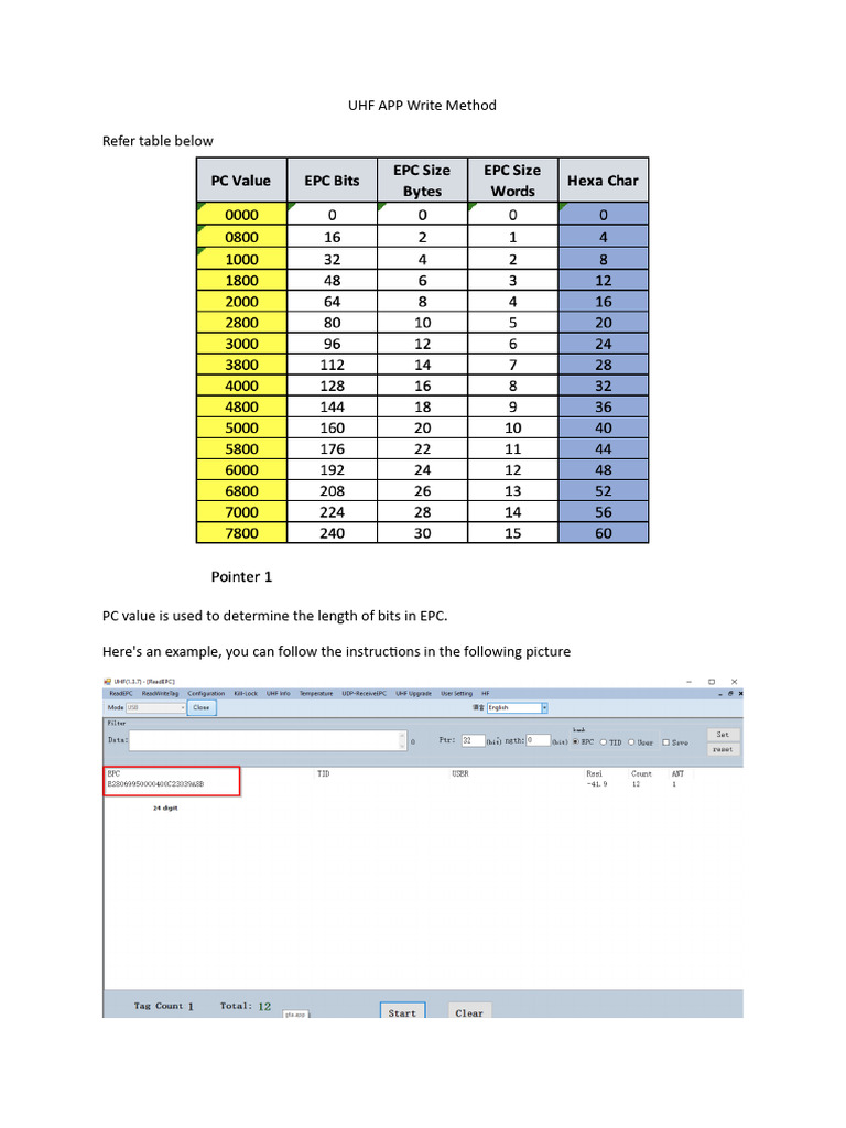 Chainway UHF APP Write Method | PDF