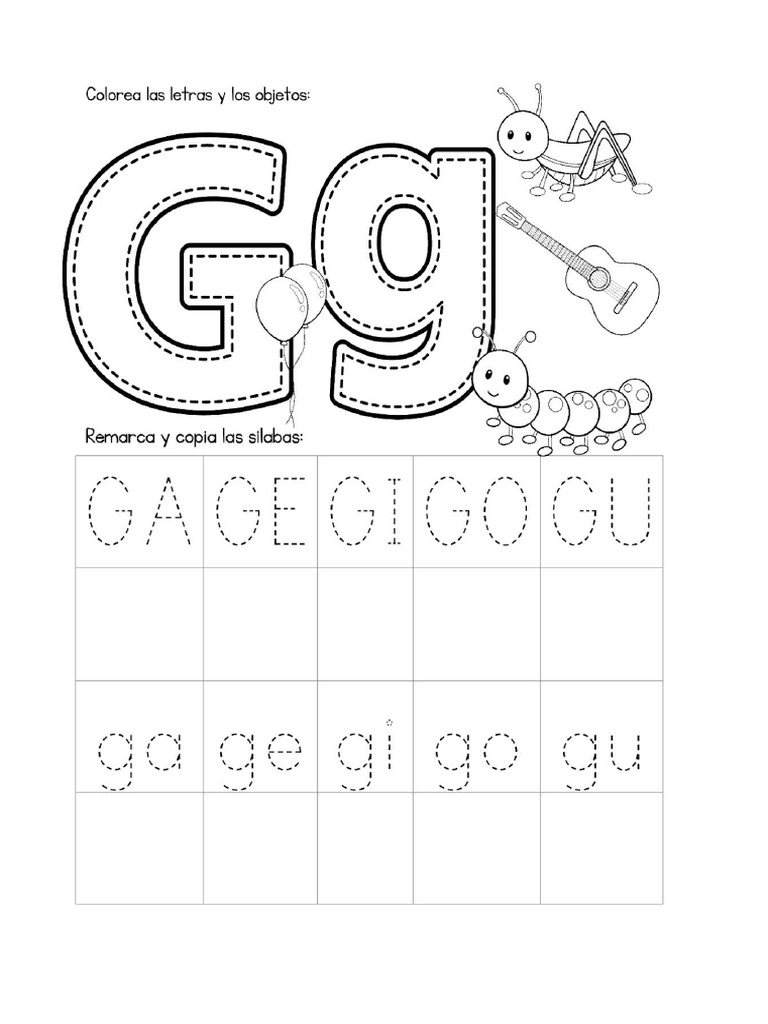 Ficha Letra G | PDF