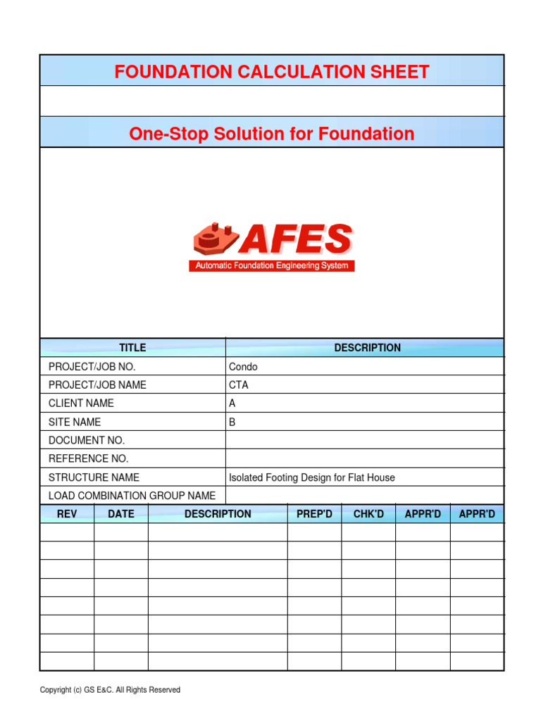 1.isolated Footing by Afes | PDF | Strength Of Materials | Foundation (Engineering)