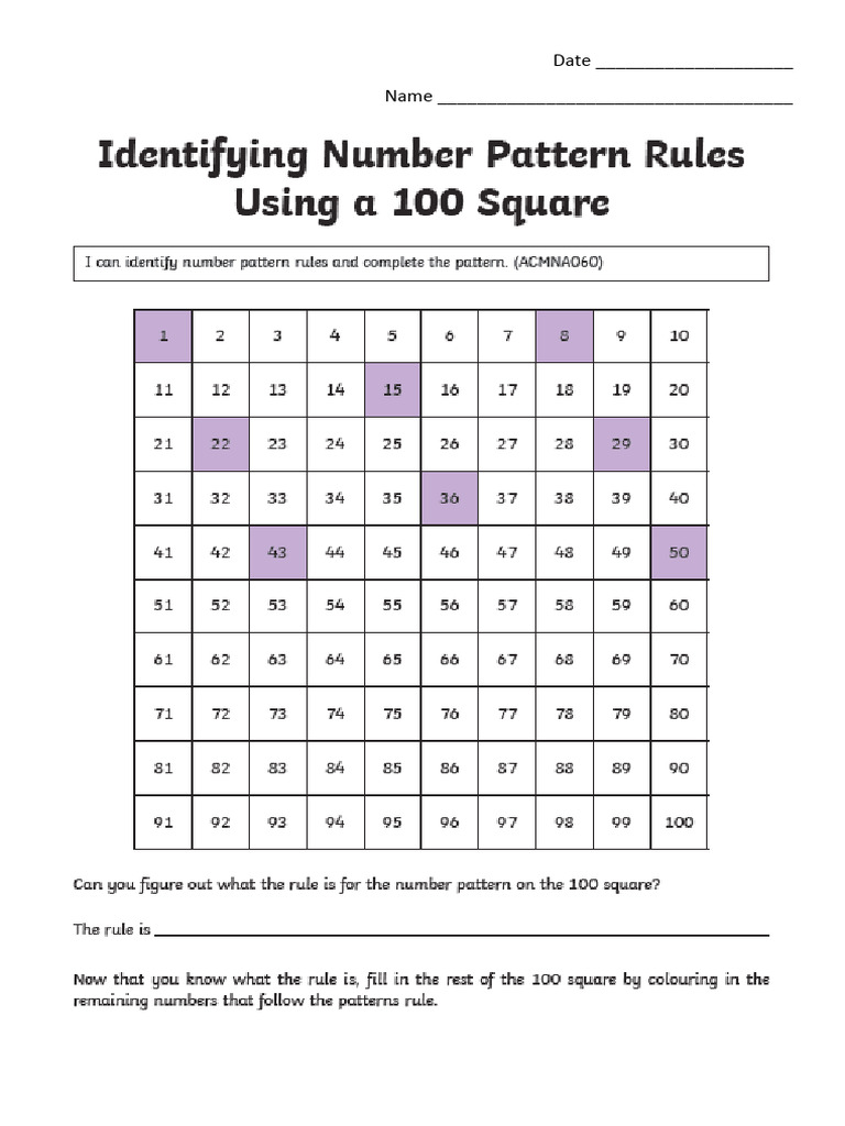 Patterns Year 3 | PDF
