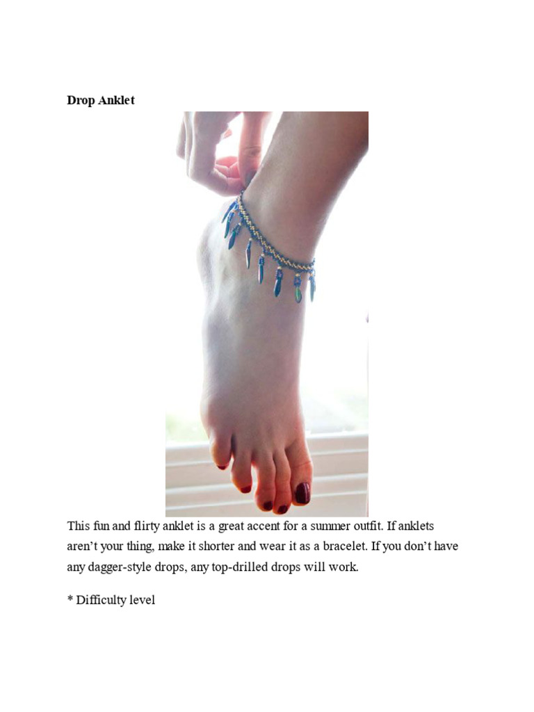 Drop Anklet or Necklace BeadedRomance | PDF | Bead | Jewellery Making