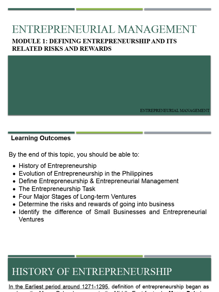 Understanding Entrepreneurial Management | PDF | Entrepreneurship ...